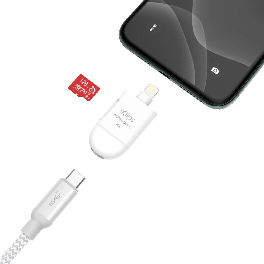 ADAM_iKlips miReader C 4K 蘋果 Lightning & USB-C 雙介面讀卡機－無容量版 | 大人物 - 6342