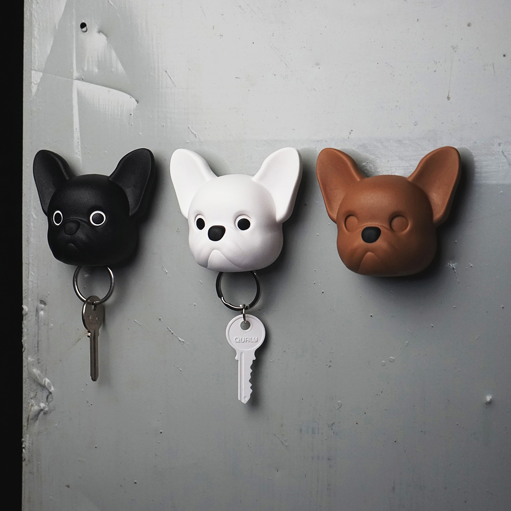 QUALY_法鬥鑰匙圈 咖啡 Frenchy Dog Key Holder (三色選) | 大人物 - 4336